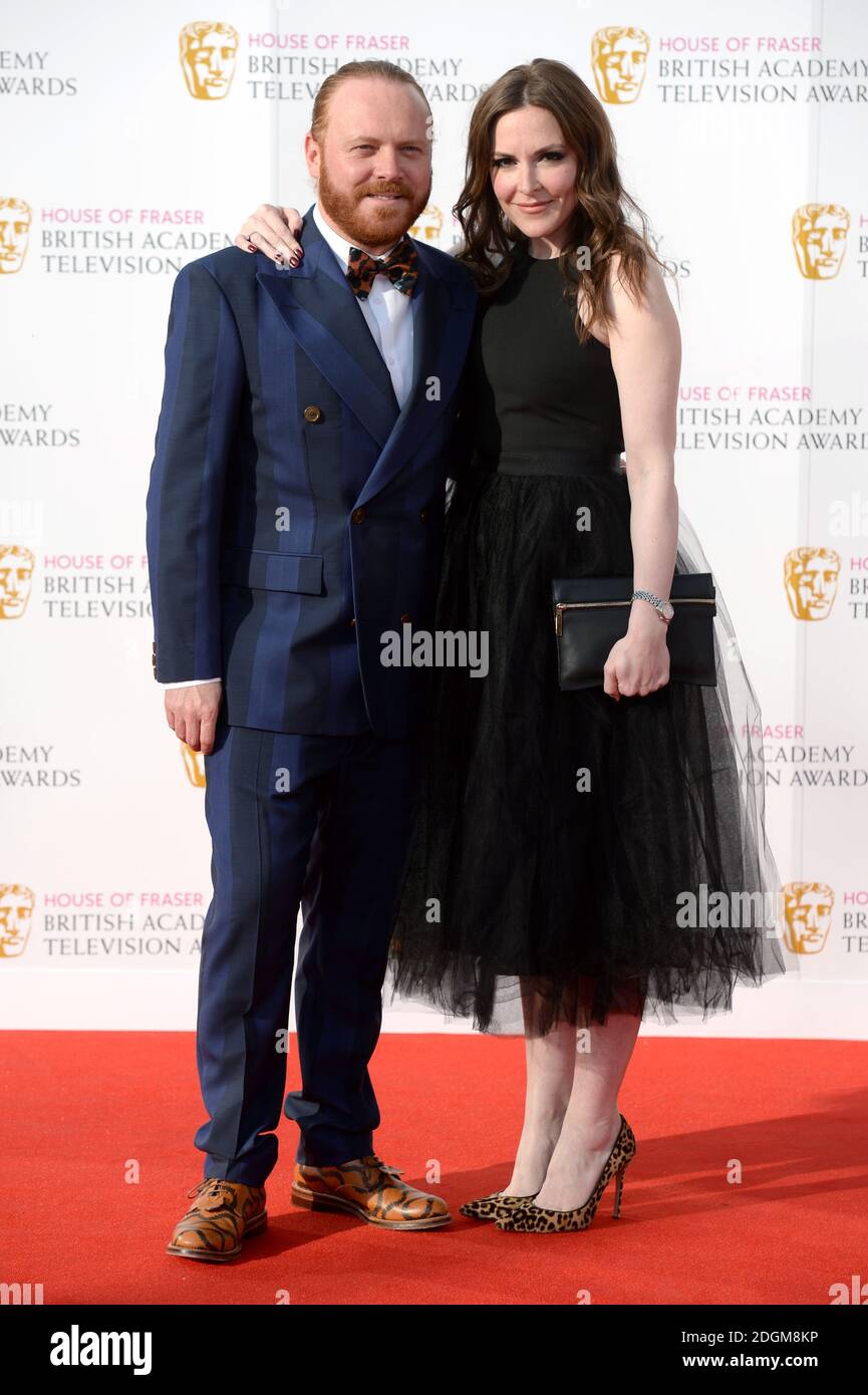 Leigh Francis and wife Jill Carter attending the House of Fraser BAFTA ...