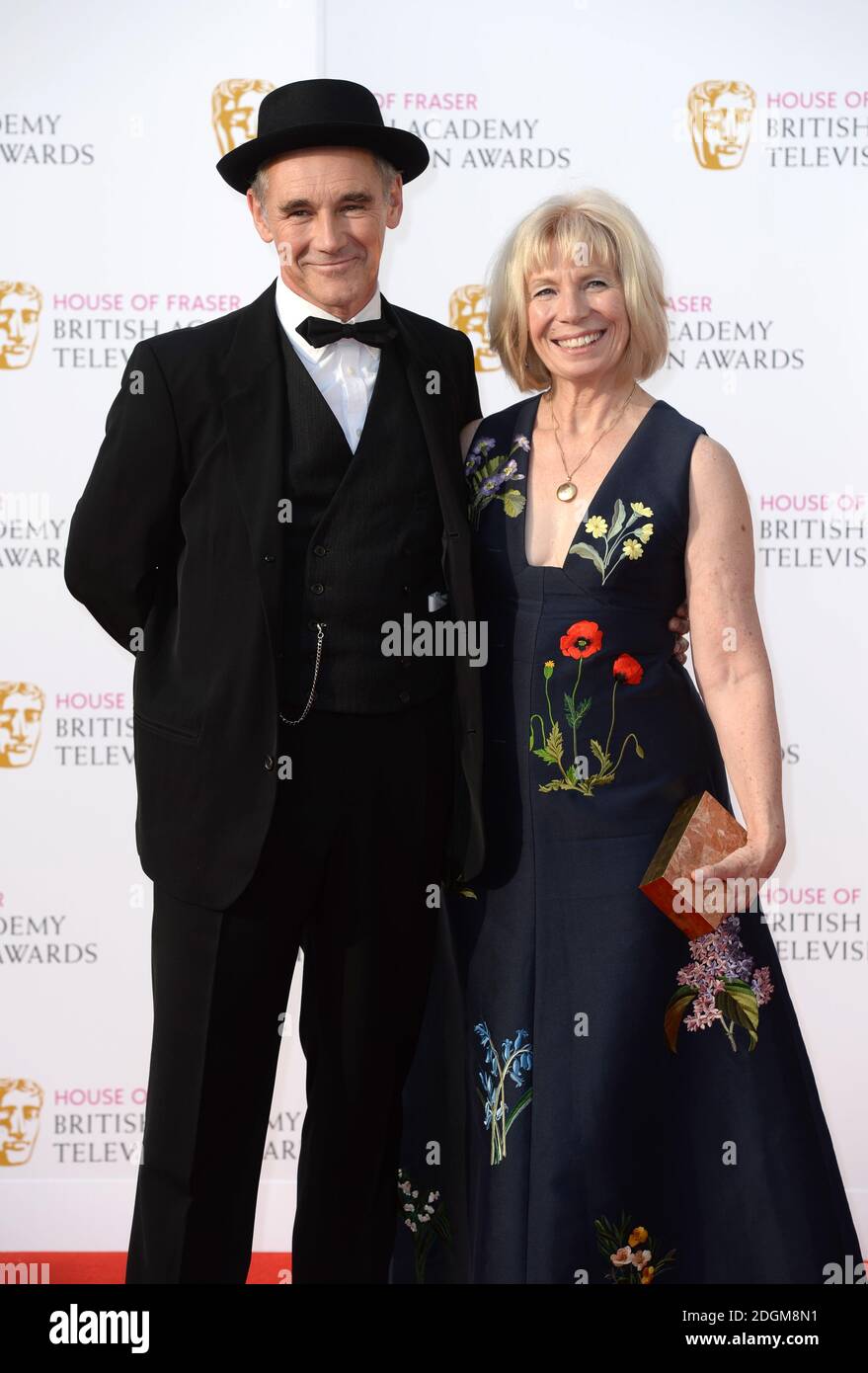 Mark Rylance and wife attending the House of Fraser BAFTA TV Awards ...