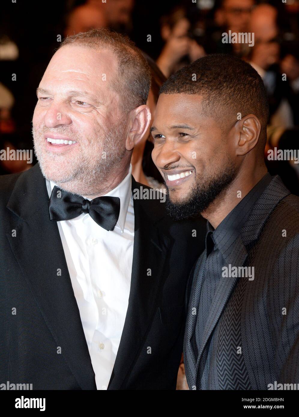 Harvey Weinstein and Usher Raymond IV attending the Loving premiere ...