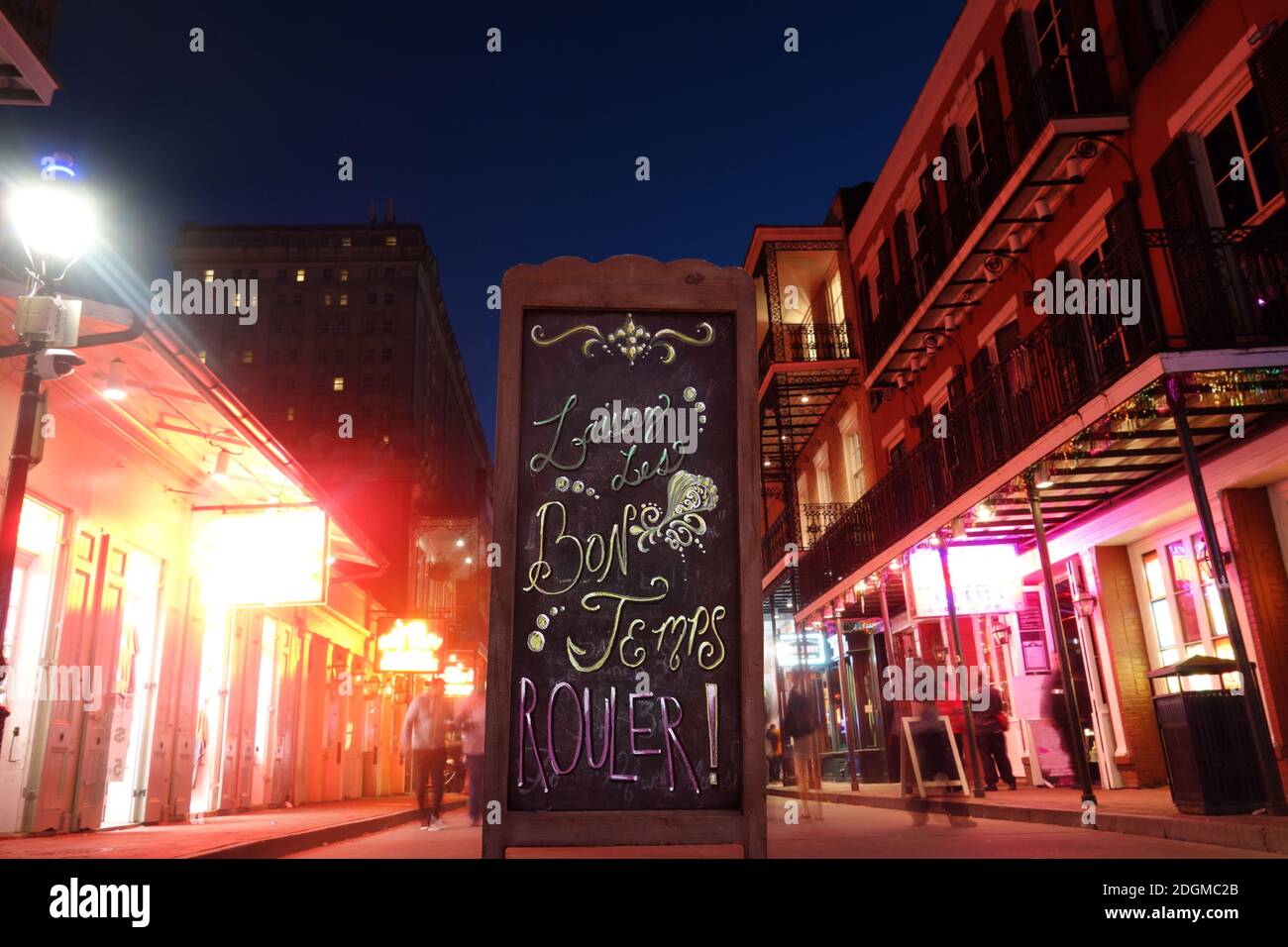 Bourbon street in night hi-res stock photography and images - Alamy