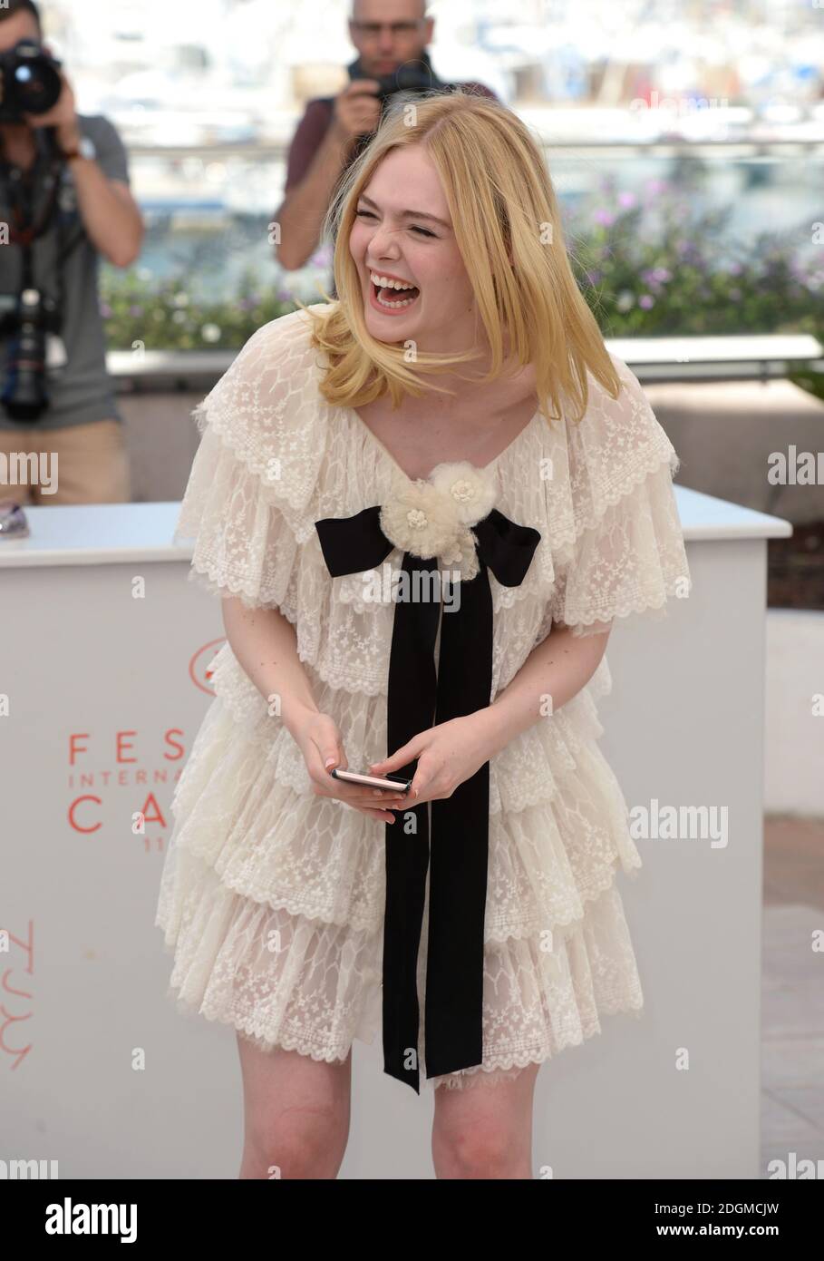 Elle Fanning attending The Neon Demon photocall, held at the Palais Du ...