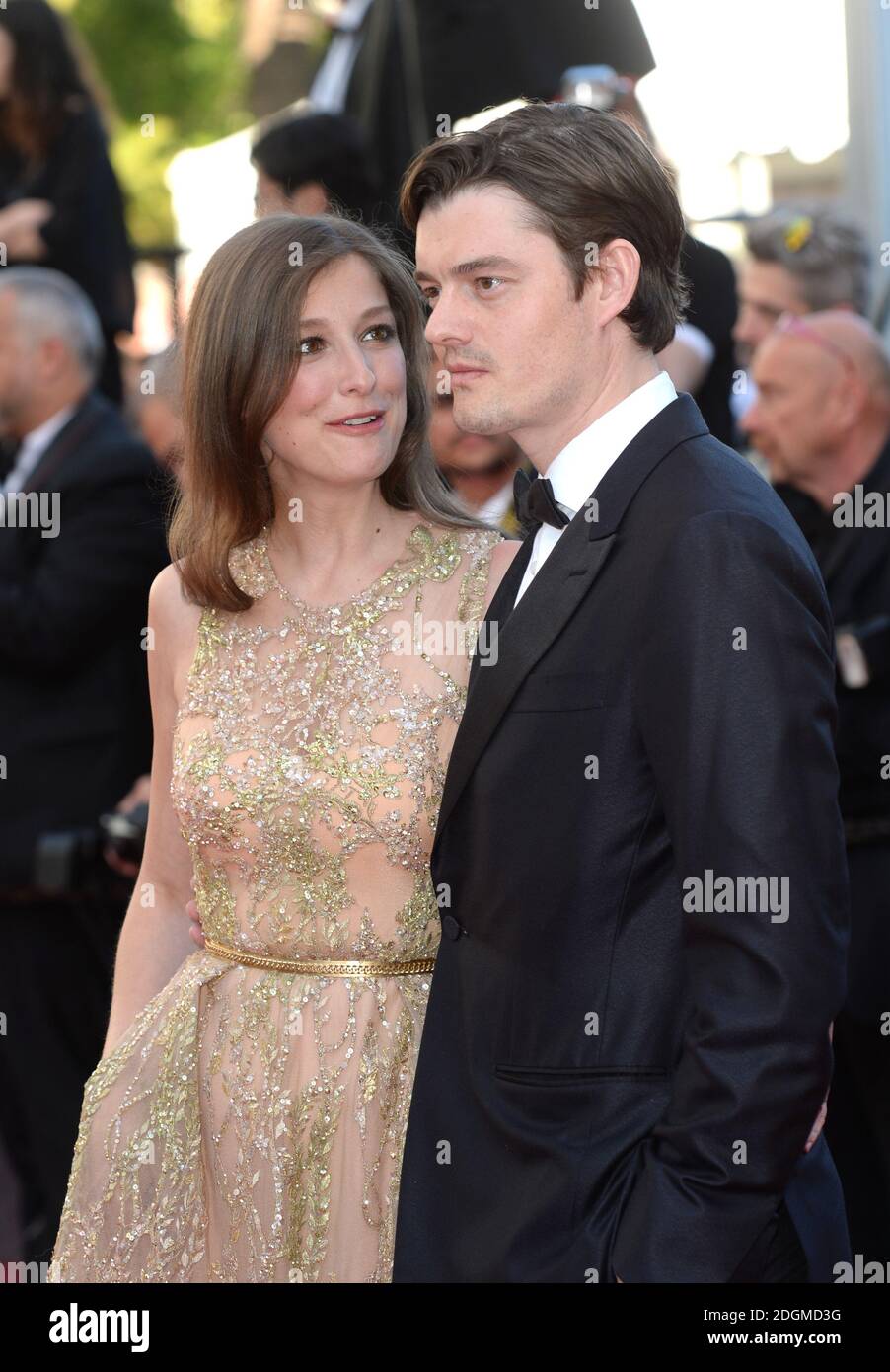 Sam Riley and Alexandra Marie Lara attending the Elle premiere at the ...