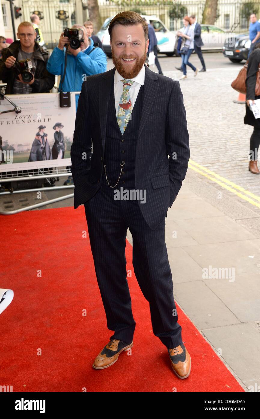 Tom Bennett attending the Love and Friendship UK Premiere held at the ...