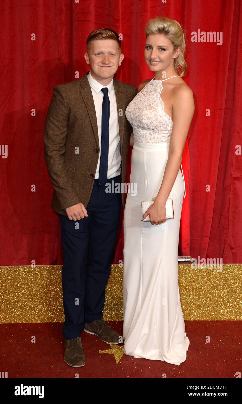 Sam Aston and Briony Gardner attending the British Soap Awards 2016 at ...