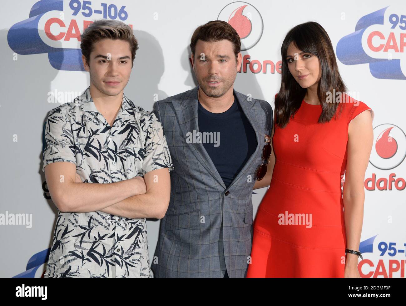 George Shelley, Dave Berry and Lilah Parsons attending the Capital FM ...