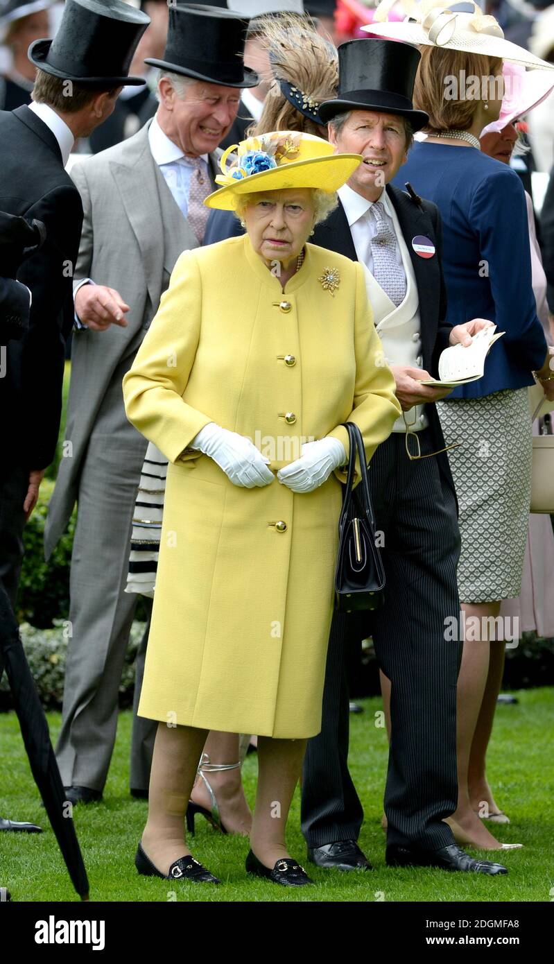 Queen Elizabeth II and Racing Advisor John Warren during day one of the ...