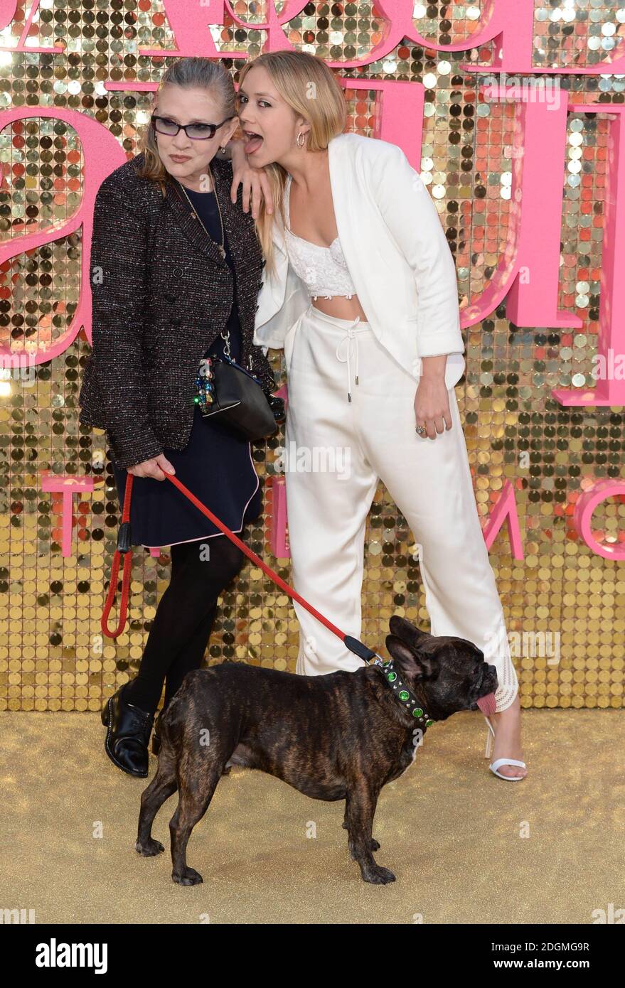 Carrie Fisher attending the Absolutely Fabulous The Movie World ...