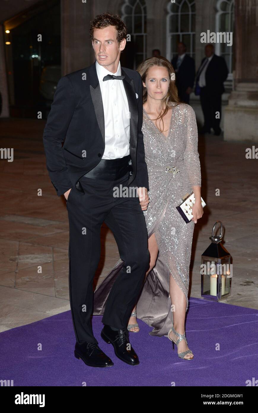 Andy Murray and wife Kim Sears arriving at The Wimbledon Champions ...