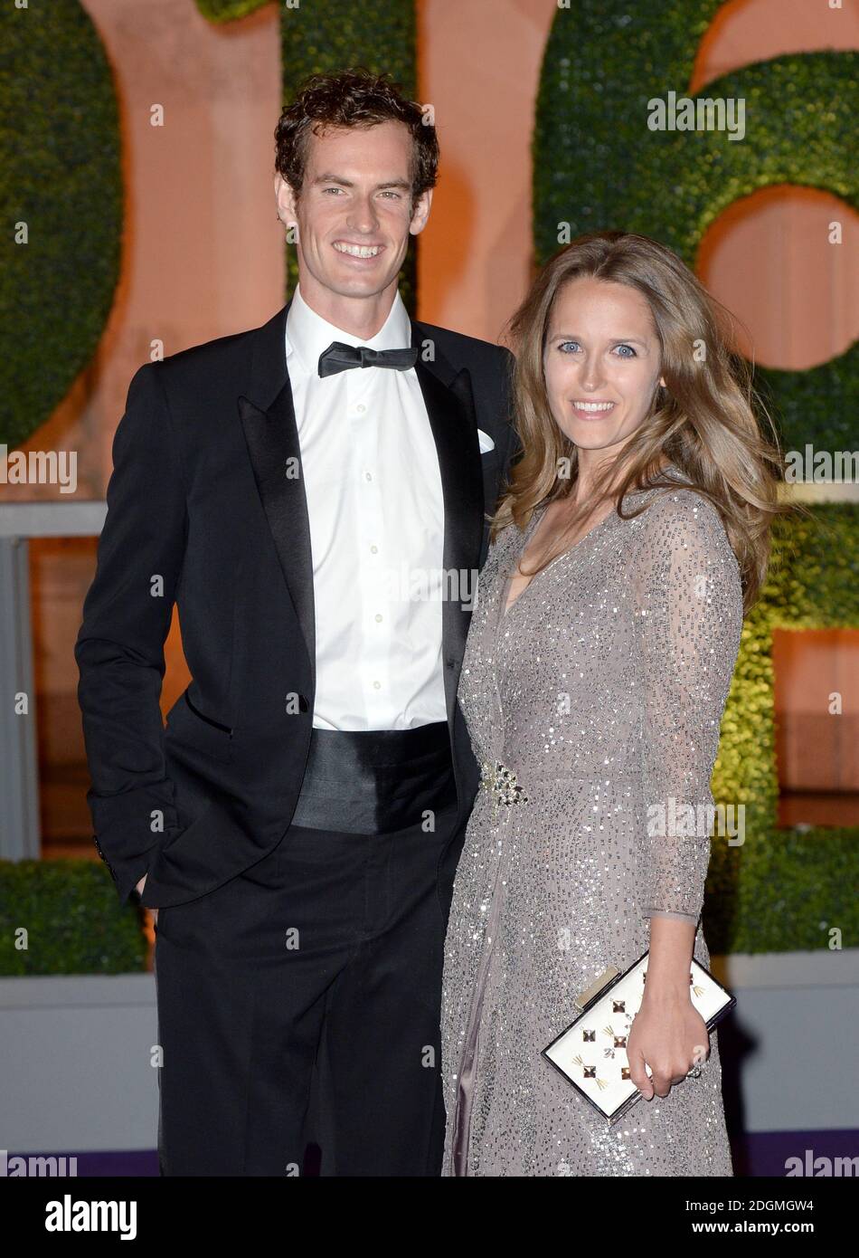 Andy Murray and wife Kim Sears arriving at The Wimbledon Champions ...