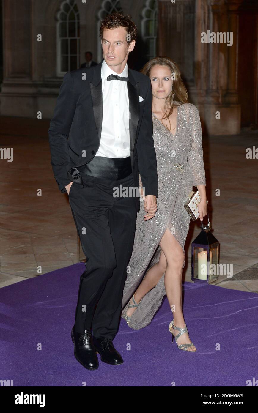 Andy Murray and wife Kim Sears arriving at The Wimbledon Champions ...