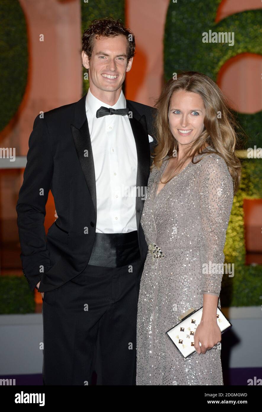 Andy Murray and wife Kim Sears arriving at The Wimbledon Champions ...