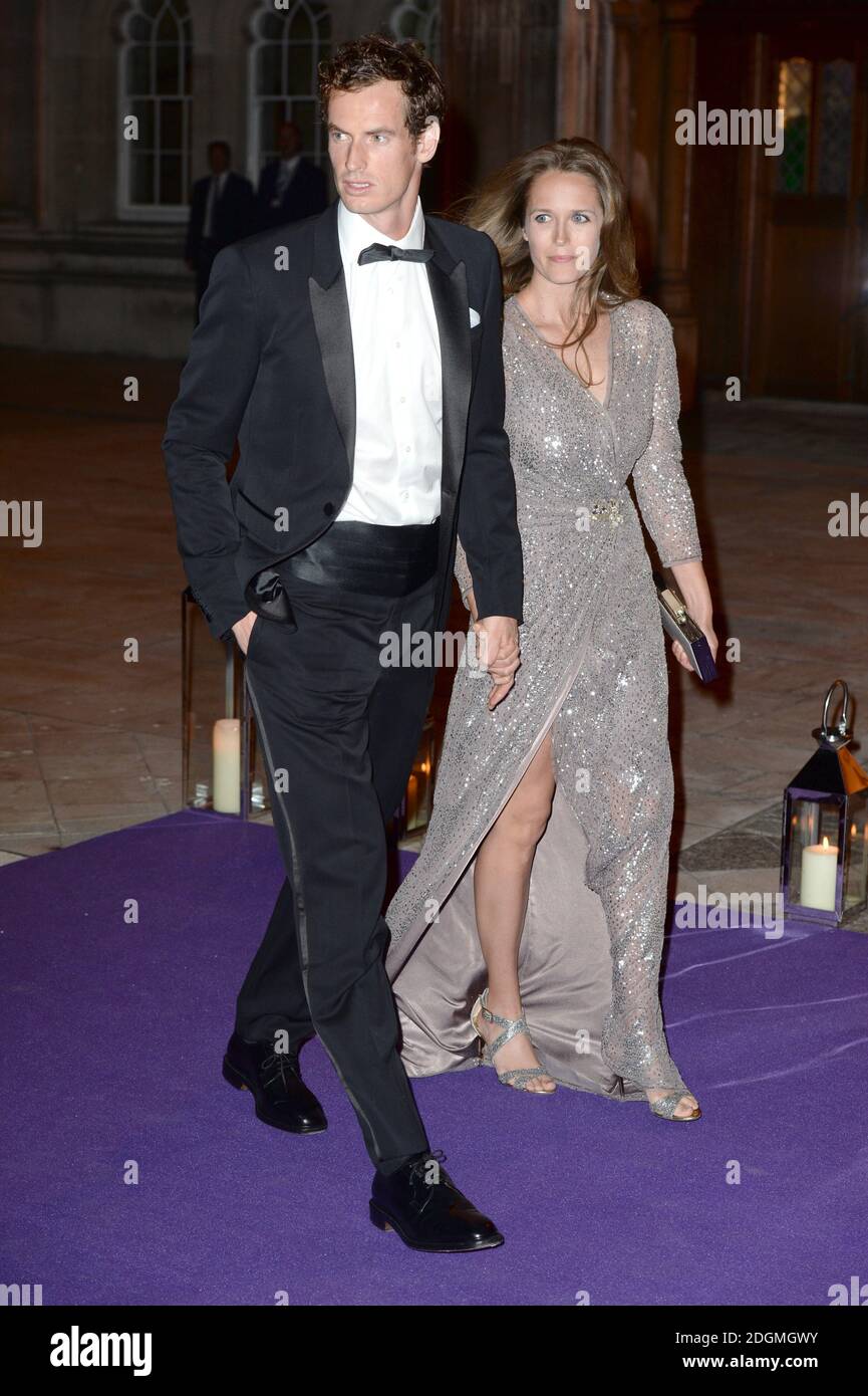 Andy Murray and wife Kim Sears arriving at The Wimbledon Champions ...