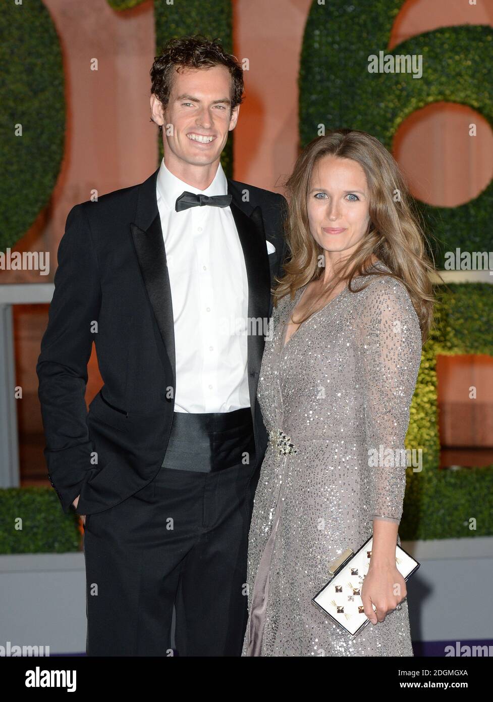 Andy Murray and wife Kim Sears arriving at The Wimbledon Champions ...
