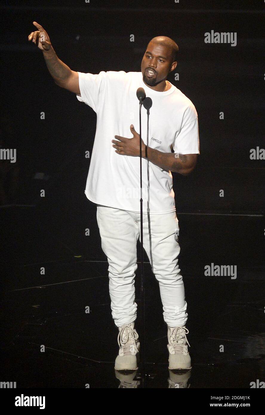 Kanye West at the MTV Video Music Awards 2016, Madison Square Garden ...