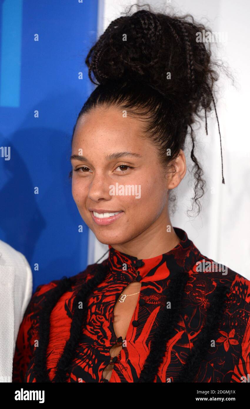 Alicia Keys arriving at the MTV Video Music Awards 2016, Madison Square ...
