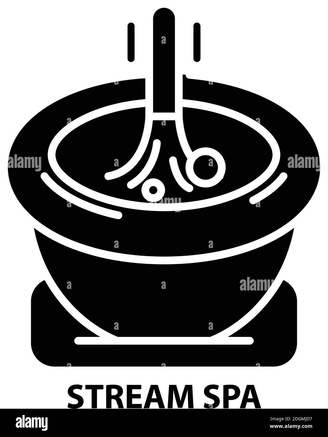 stream spa icon, black vector sign with editable strokes, concept illustration Stock Vector ...