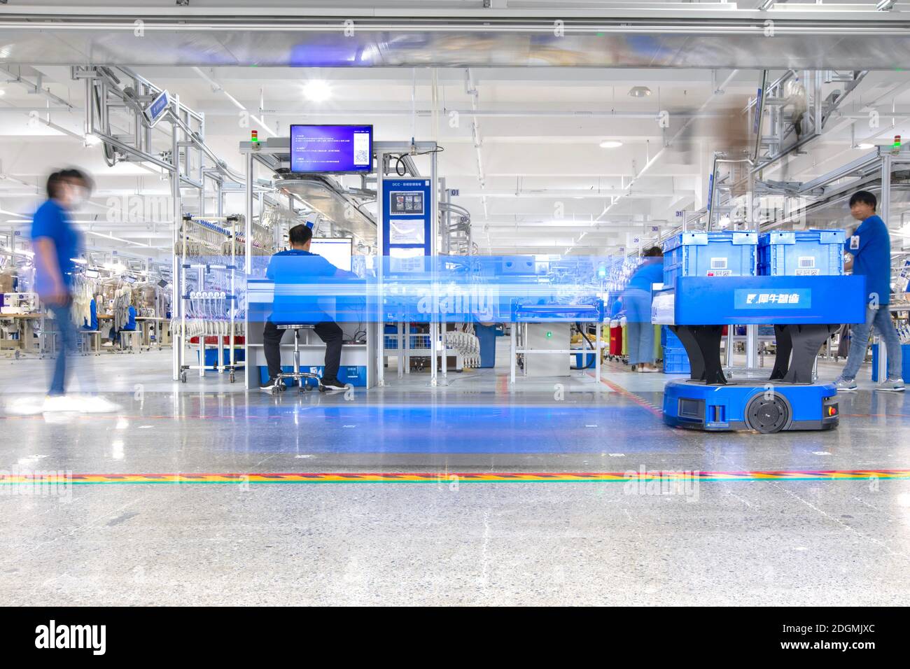 --File--Workers work in the Rhino Smart Manufacturing Platform in ...