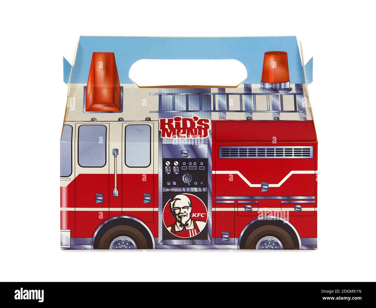 KRAKOW, POLAND - AUGUST 17, 2016. KFC Kid's Menu Box, that contain ...