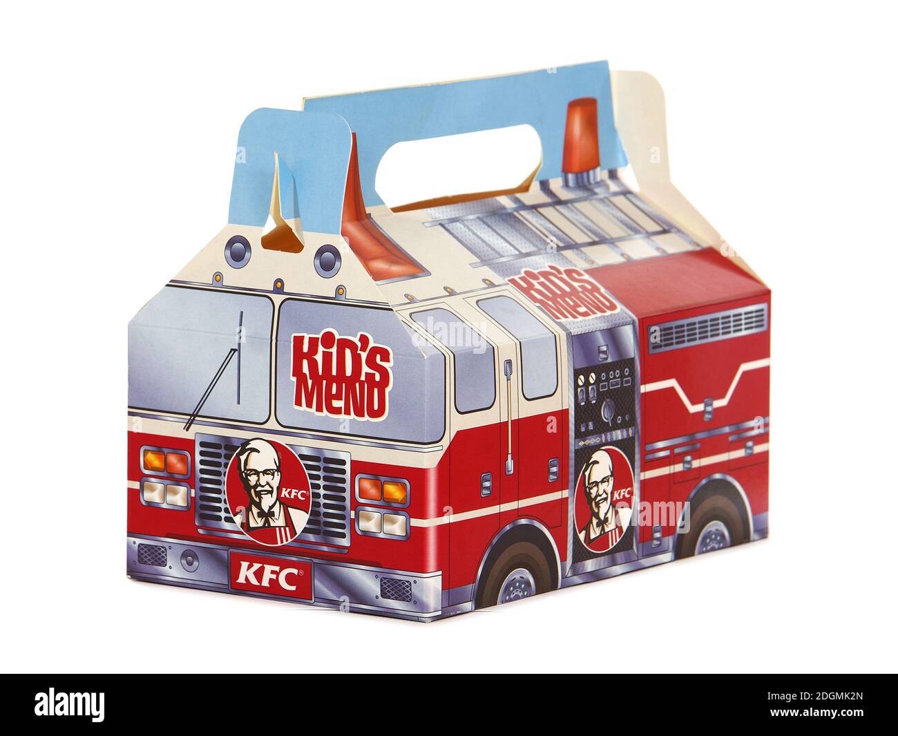 KRAKOW, POLAND - AUGUST 17, 2016. KFC Kid's Menu Box, that contain ...