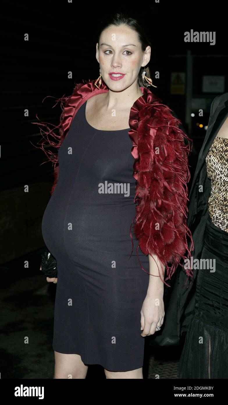 A pregnant Lucy Rusedski arriving at the What If? party organised by ...