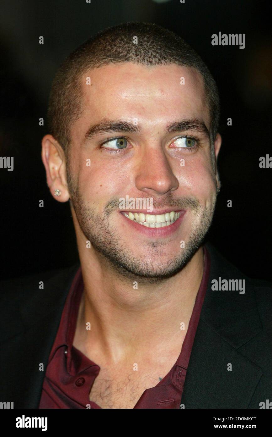 Shayne Ward arriving at the premiere of King Kong, Leicester Square ...