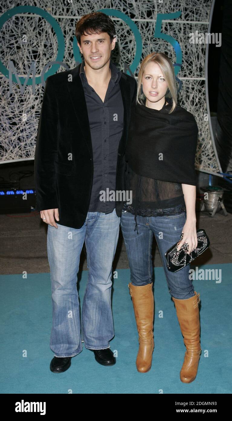 Jeremy Edwards and guest arriving at the TV recording of the 2005 TV ...