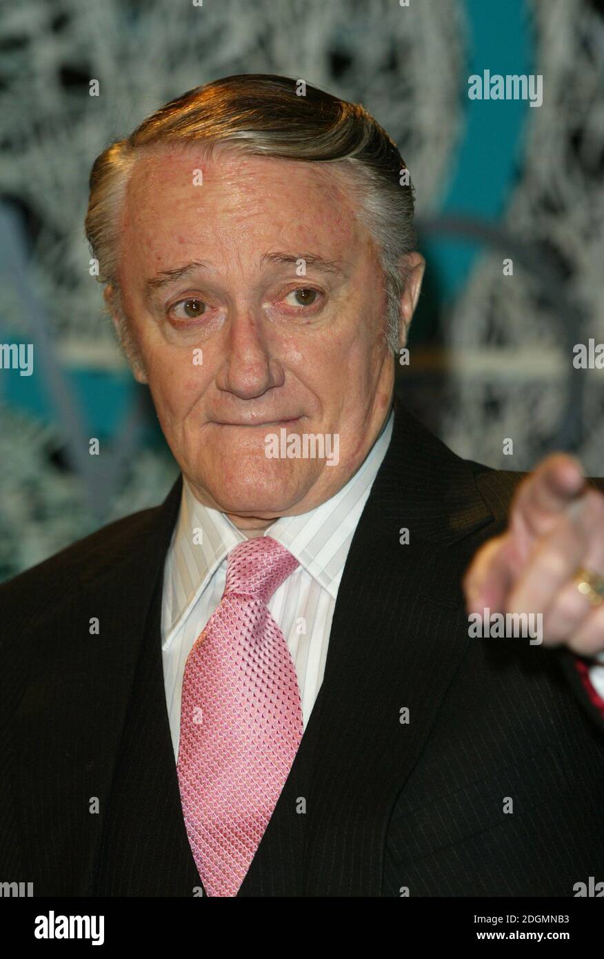 Robert Vaughan arriving at the TV recording of the 2005 TV Moments show ...