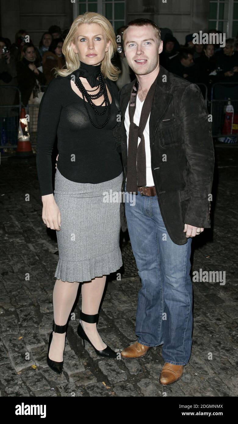 Ronan Keating and wife Yvonne arriving at the Gala Screening of George ...