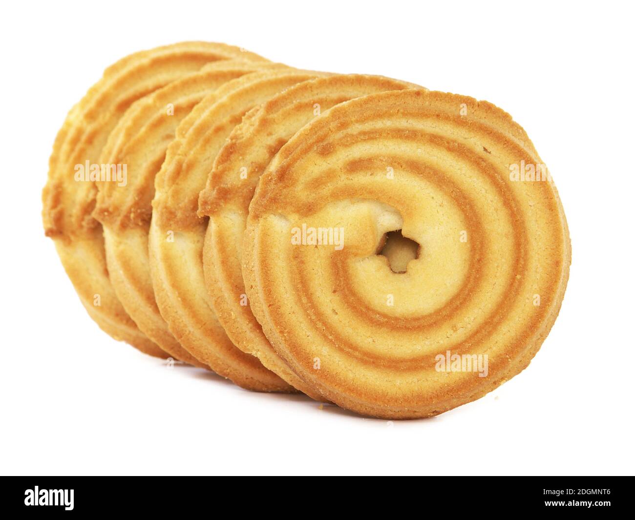 Butter ring cookies isolated on white background Stock Photo - Alamy