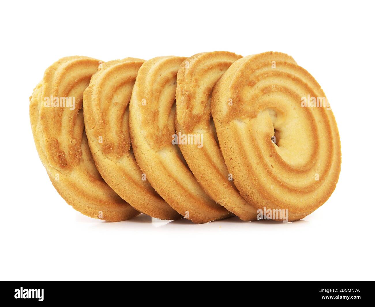 Butter ring cookies isolated on white background Stock Photo - Alamy