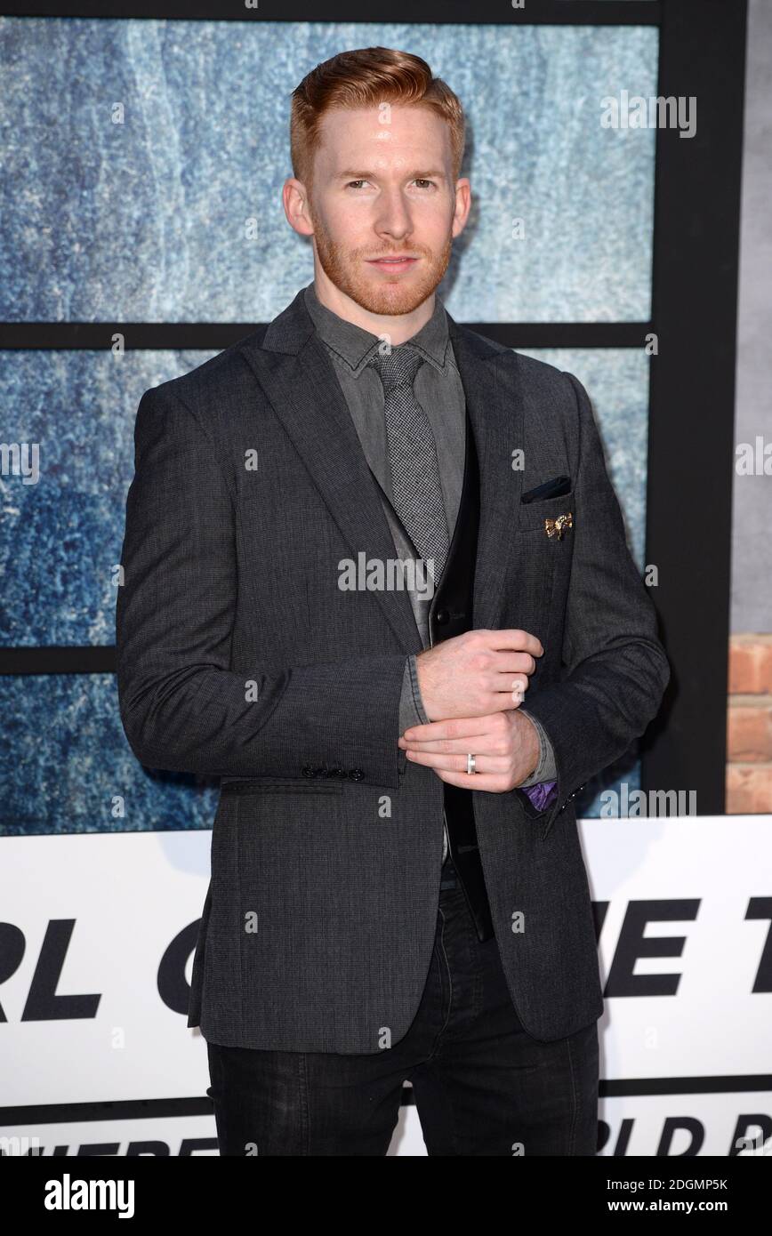 Neil Jones attending the world premiere of The Girl On The Train at ...