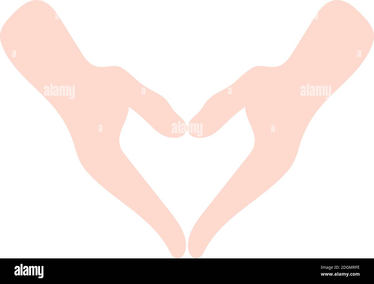 Human hands forming heart shape Cut Out Stock Images & Pictures - Alamy