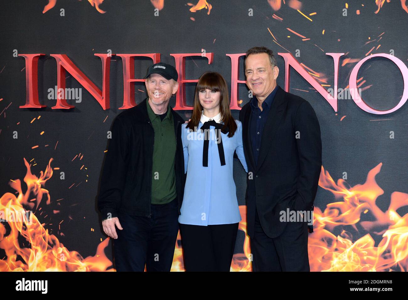 Ron Howard, Felicity Jones and Tom Hanks attending the Inferno ...