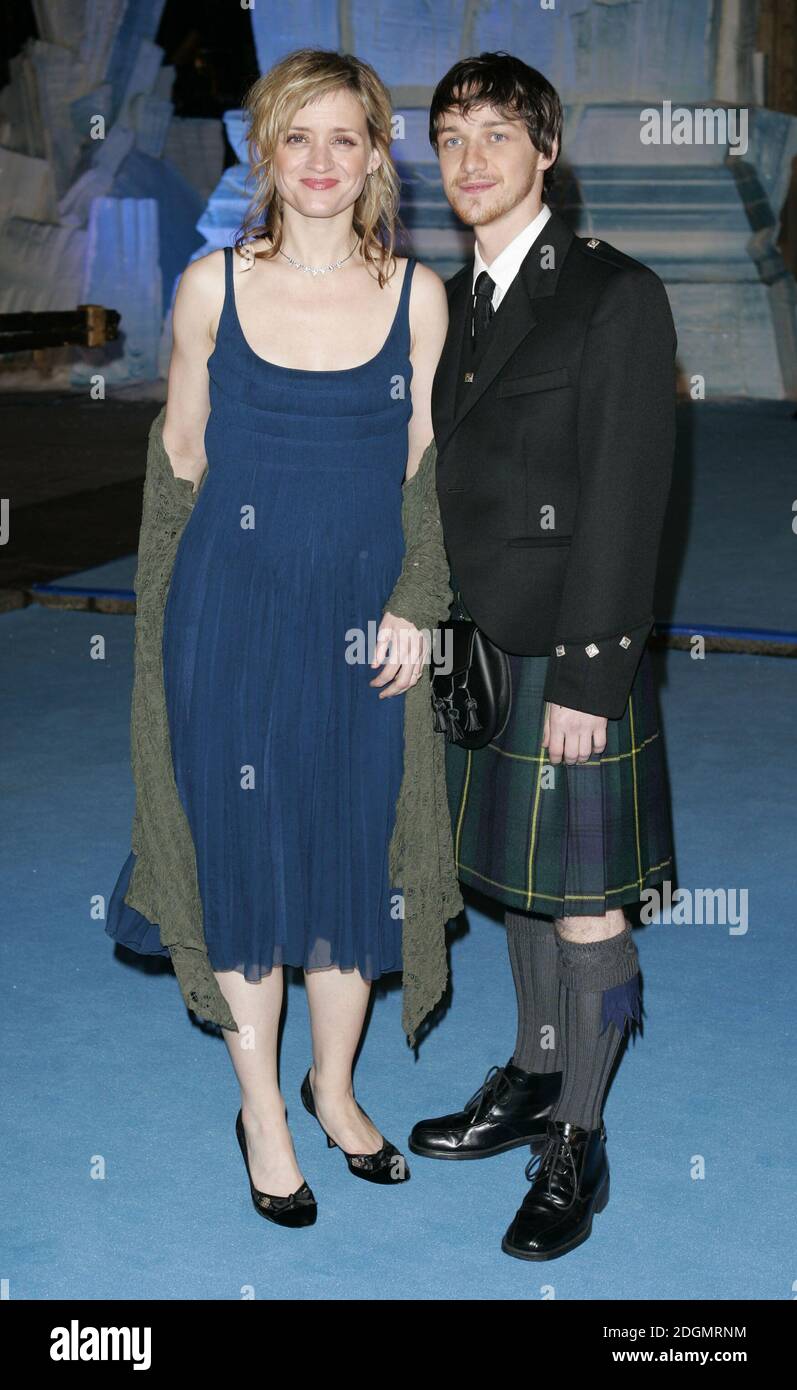 James McAvoy and guest arriving at the world premiere of The Cronicles ...