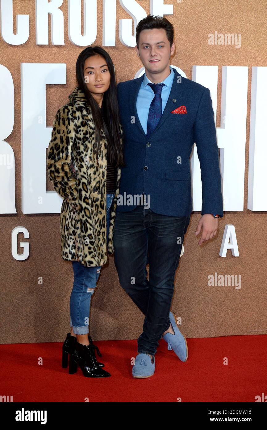 Tyger Drew-Honey (right) attending the Jack Reacher: Never Go Back ...