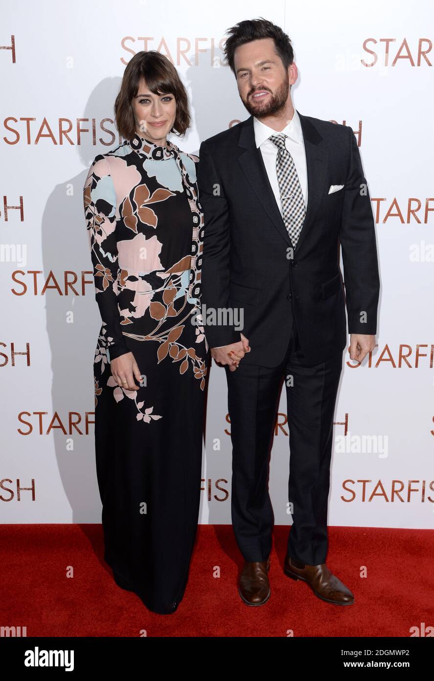 Lizzy Caplan and Tom Riley arriving at the UK Premiere of Starfish, the ...