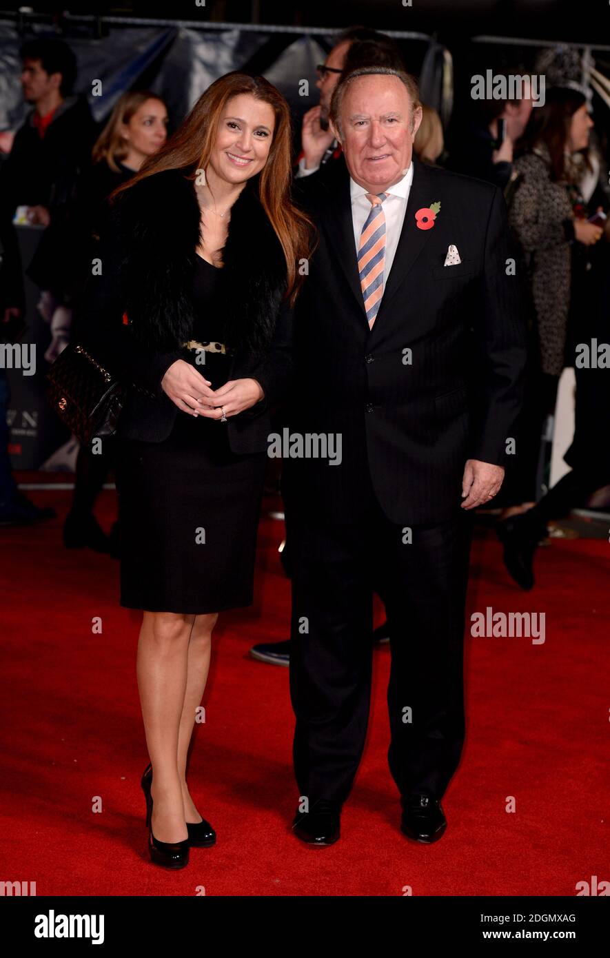 Andrew Neil and Susan Nilsson attending the premiere of The Crown at Odeon Leicester Square ...