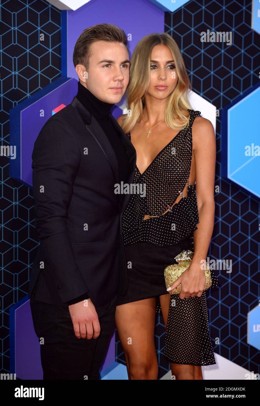 Mario Gotze and Ann-Kathrin Brommel attending the MTV Europe Music ...