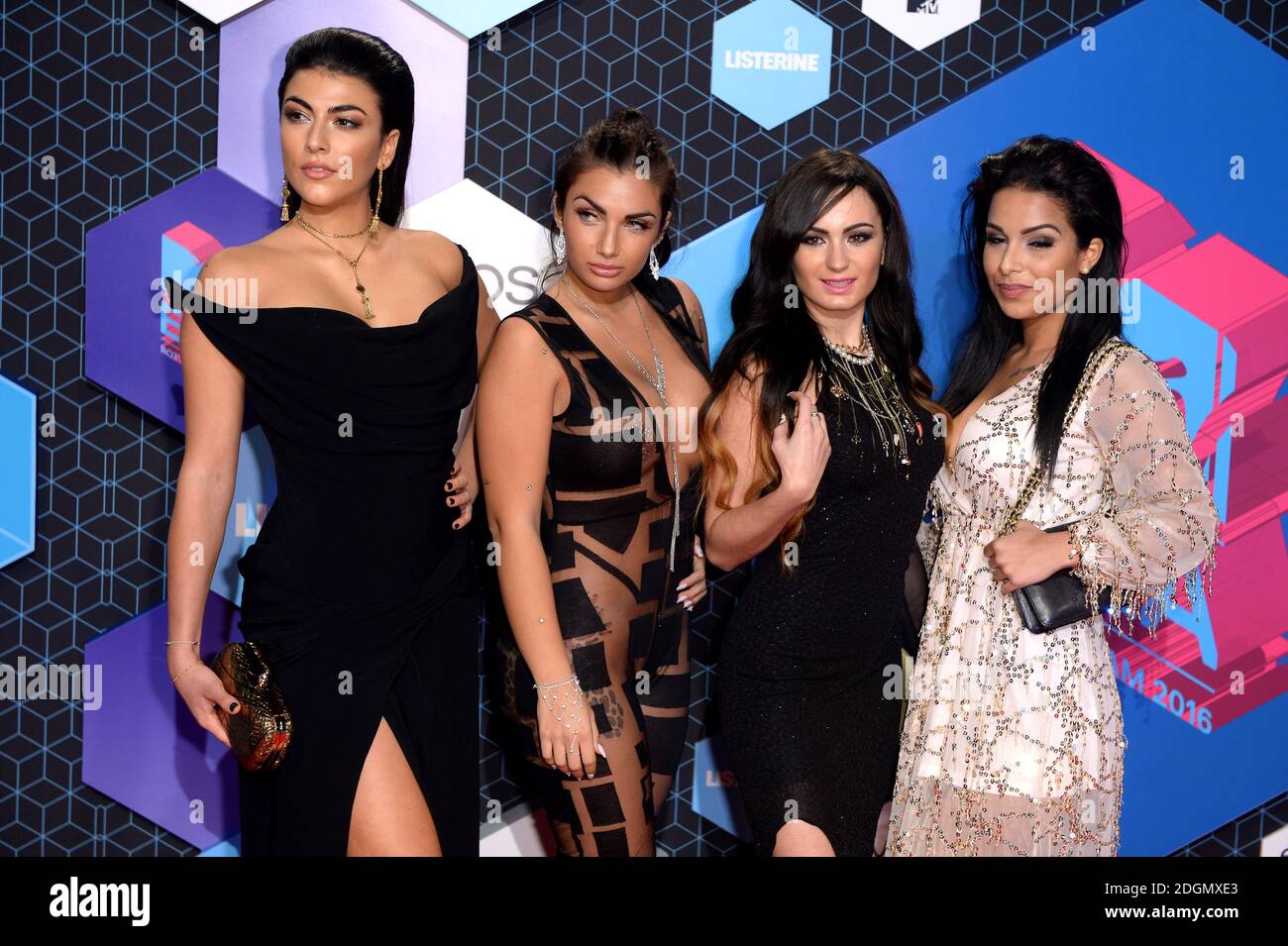 Super Shore cast members attending the MTV Europe Music Awards 2016 at ...