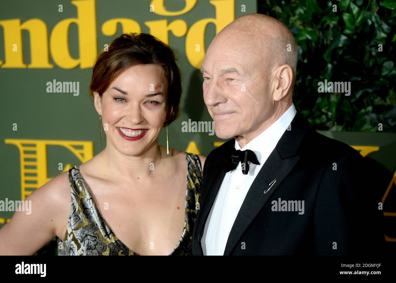Patrick Stewart and Sunny Ozell attending the The London Evening ...