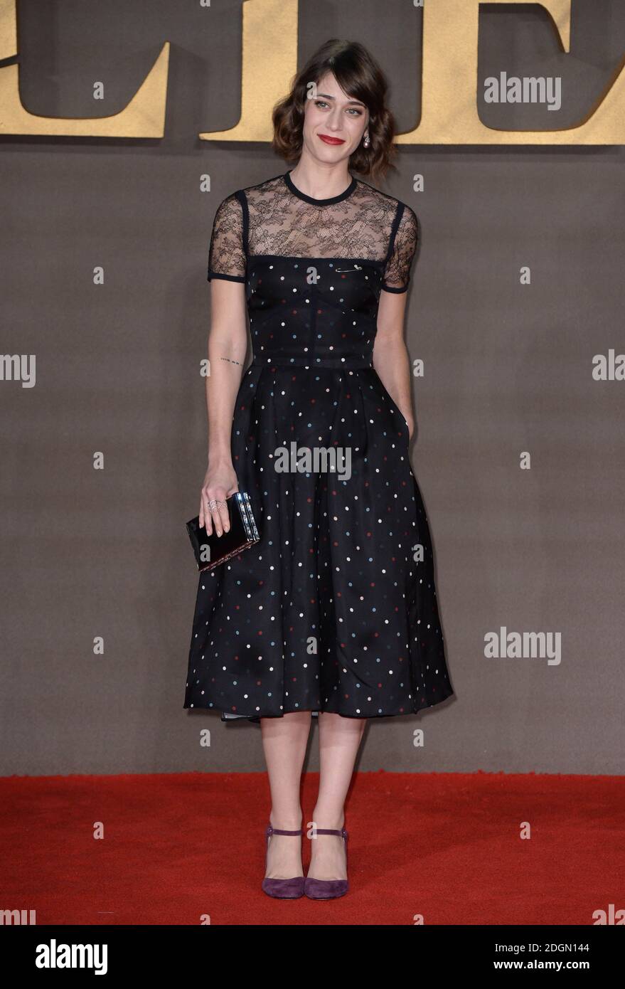 Lizzy Caplan attending the UK premiere of Allied, held at the Odeon ...