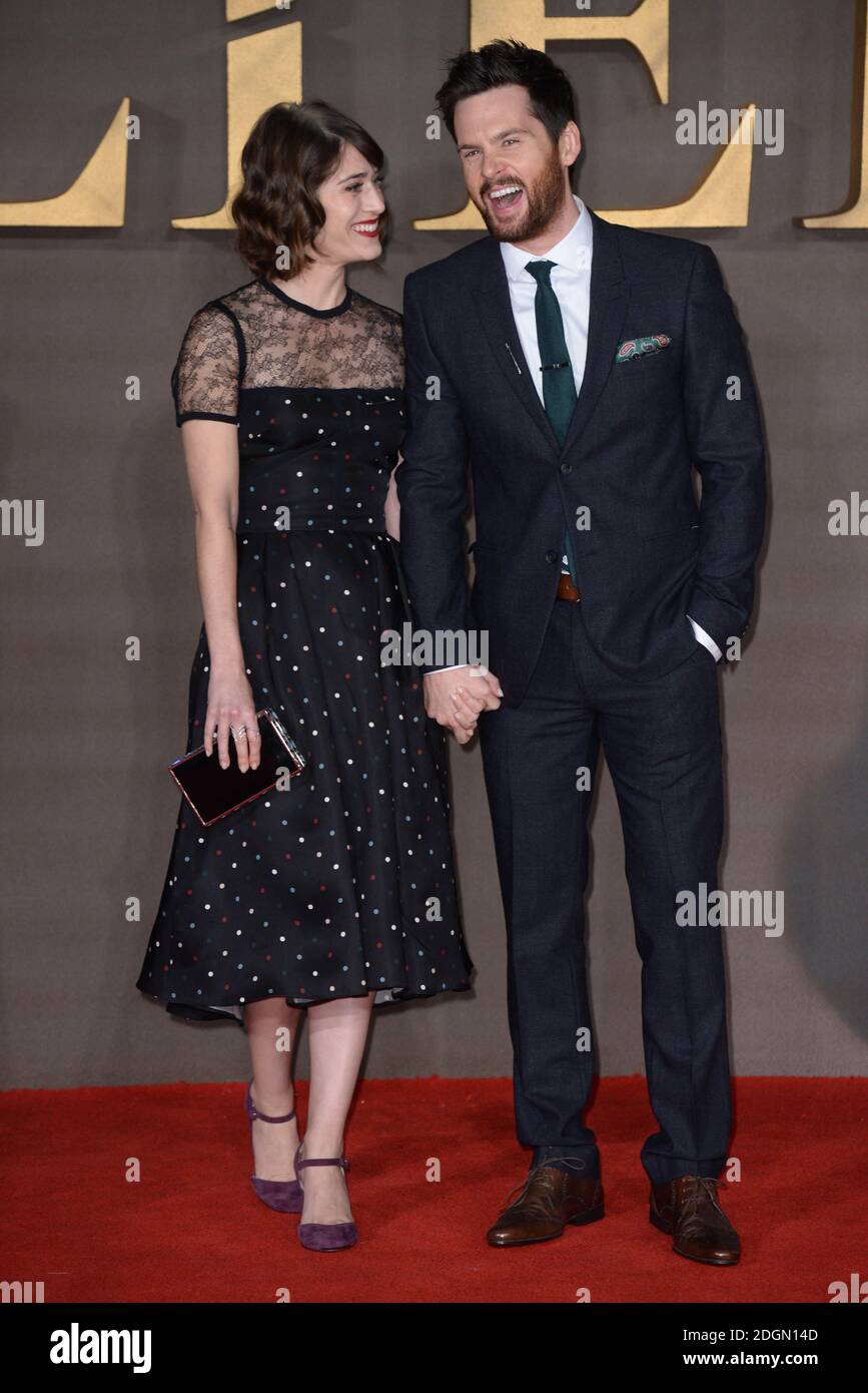 Lizzy Caplan and Tom Riley attending the UK premiere of Allied, held at ...