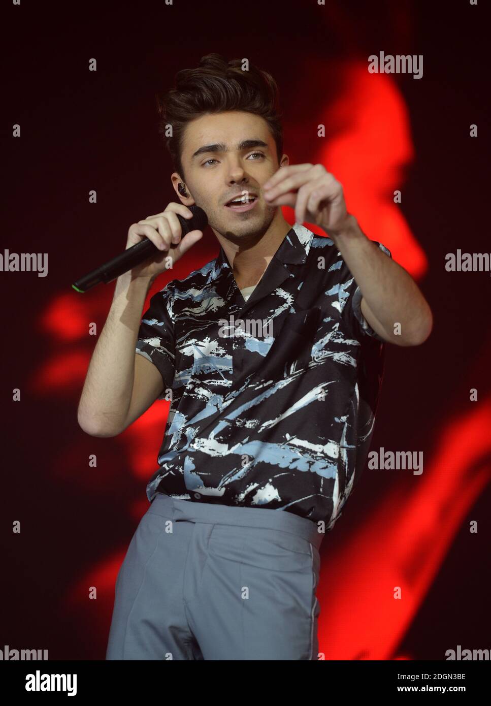 Nathan Sykes on stage at the Capital FM Jingle Bell Ball 2016 with Coca ...