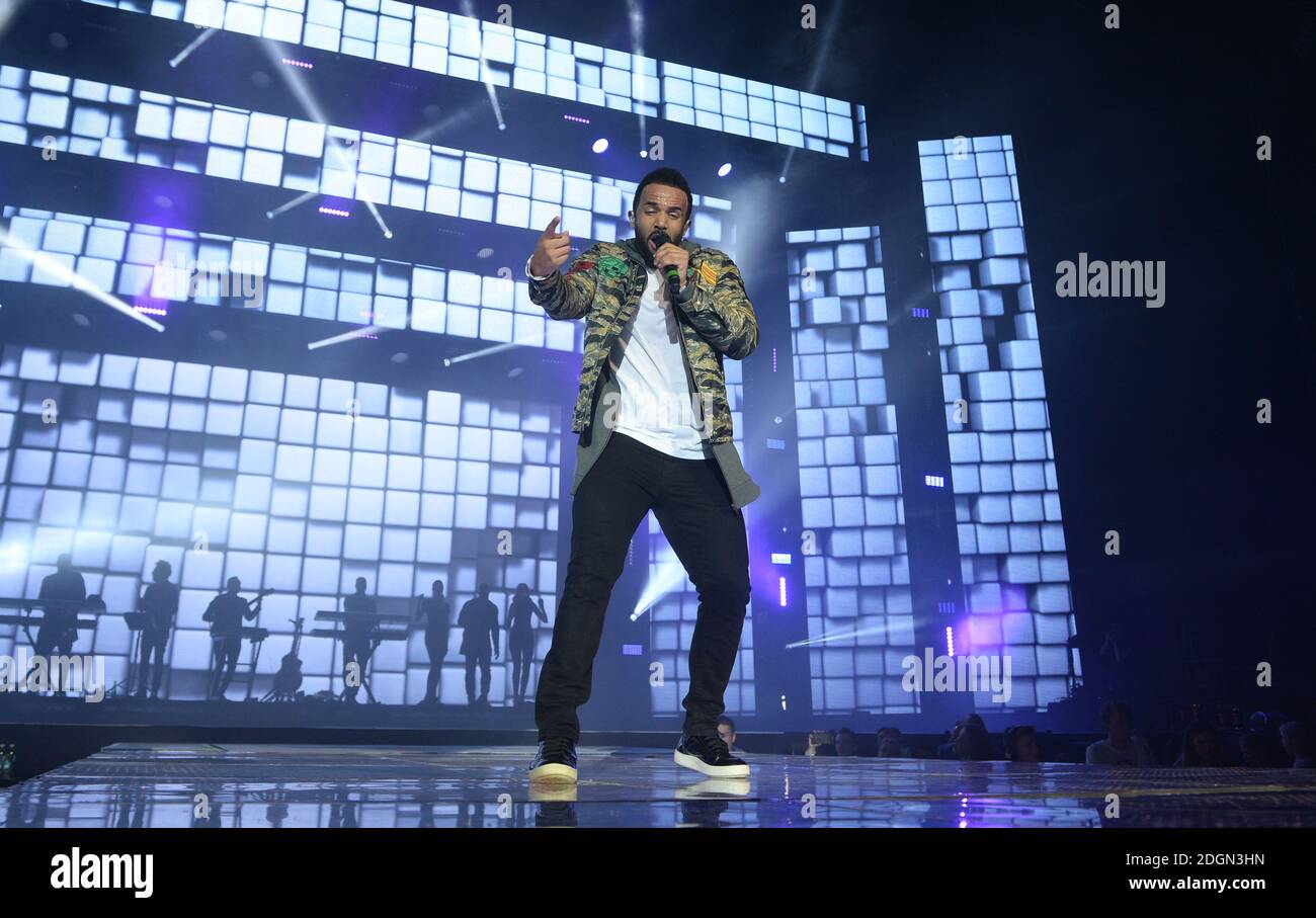 Craig David on stage at the Capital FM Jingle Bell Ball 2016 with Coca ...