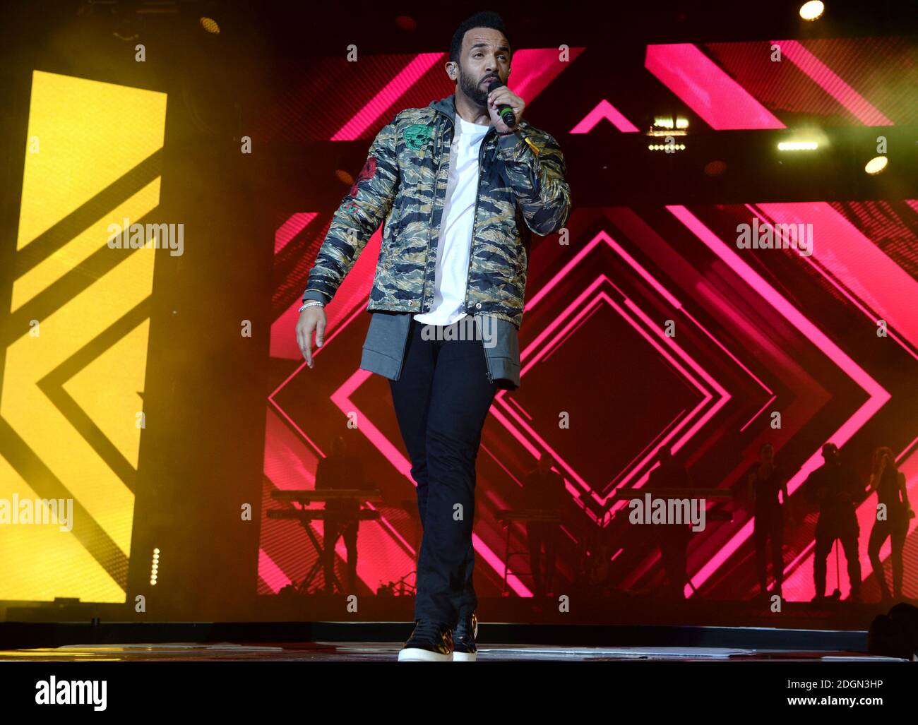 Craig David on stage at the Capital FM Jingle Bell Ball 2016 with Coca ...