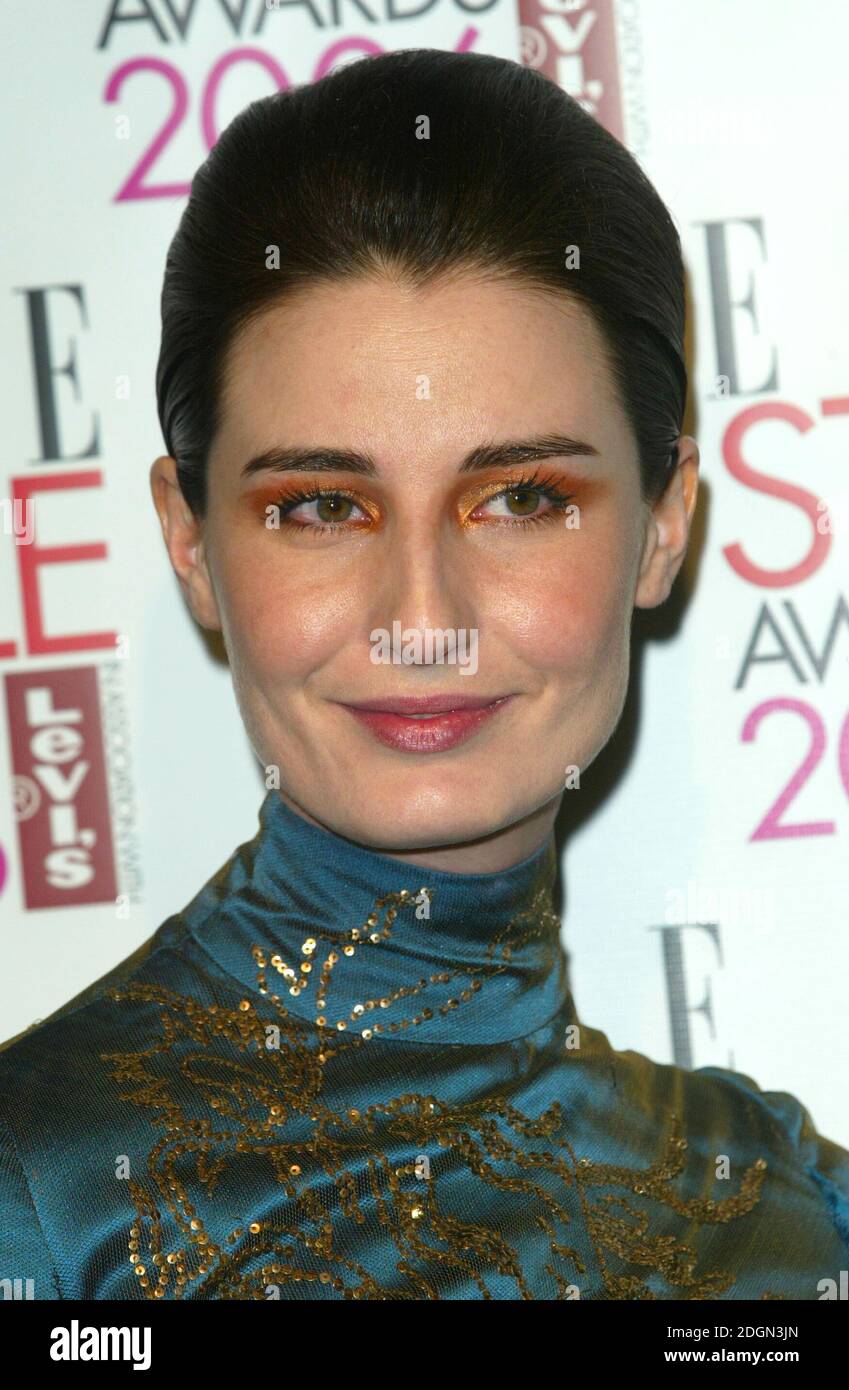 Erin O'Connor in the press room at the Elle Style Awards 2006, the ...