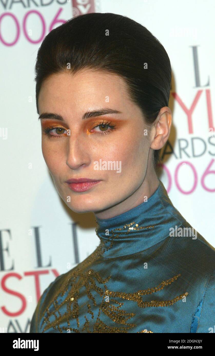 Erin O'Connor in the press room at the Elle Style Awards 2006, the ...