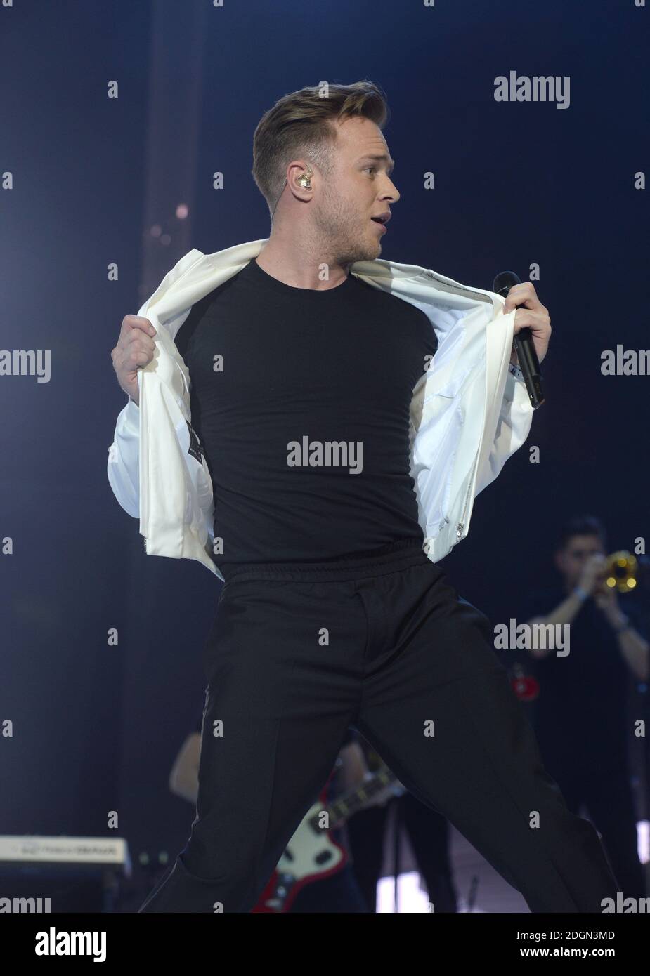 Olly Murs on stage at the Capital FM Jingle Bell Ball 2016 with Coca ...
