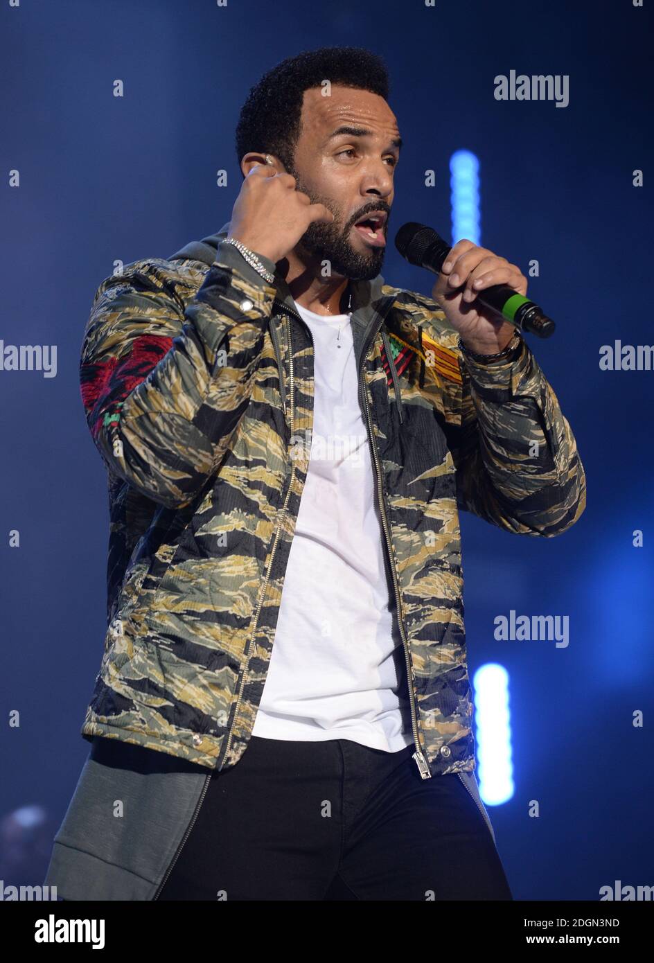 Craig David on stage at the Capital FM Jingle Bell Ball 2016 with Coca ...
