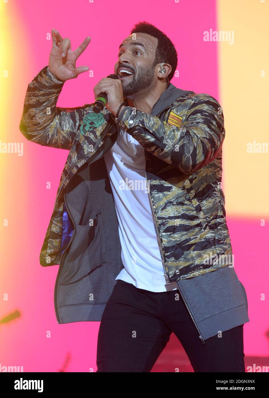 Craig David on stage at the Capital FM Jingle Bell Ball 2016 with Coca ...